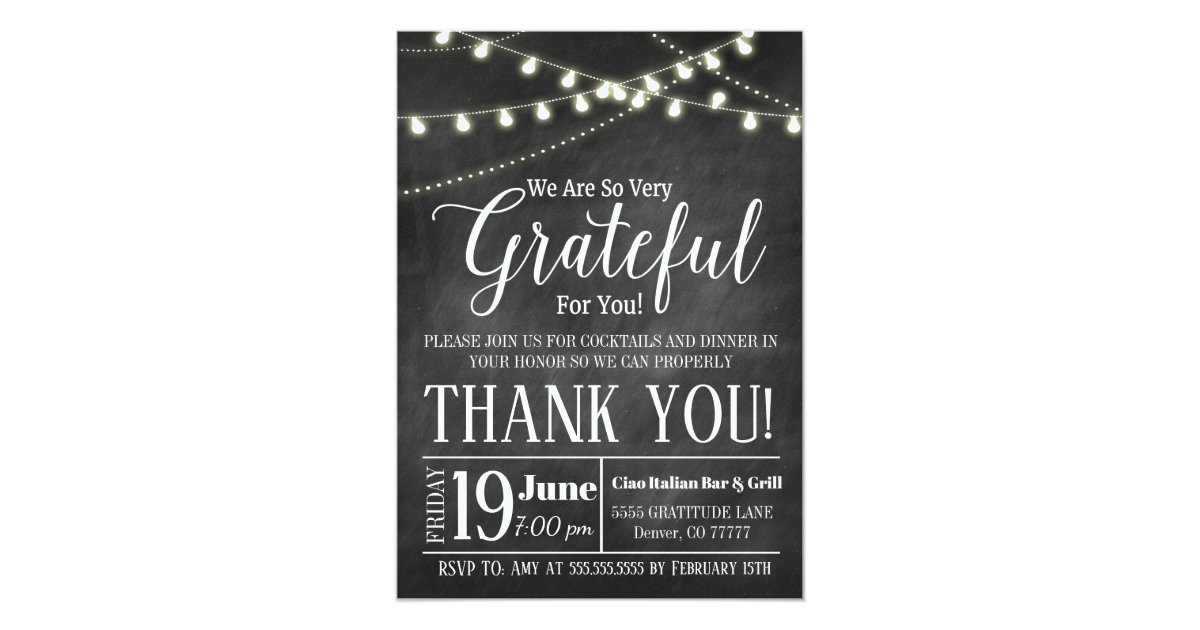 Appreciation Invitation, Grateful For Invitation | Zazzle.com