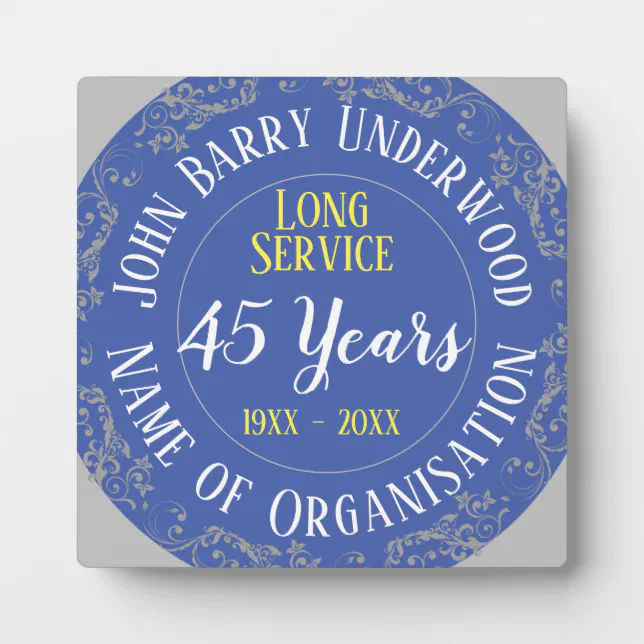 Appreciation of Long Service Award Plaque | Zazzle