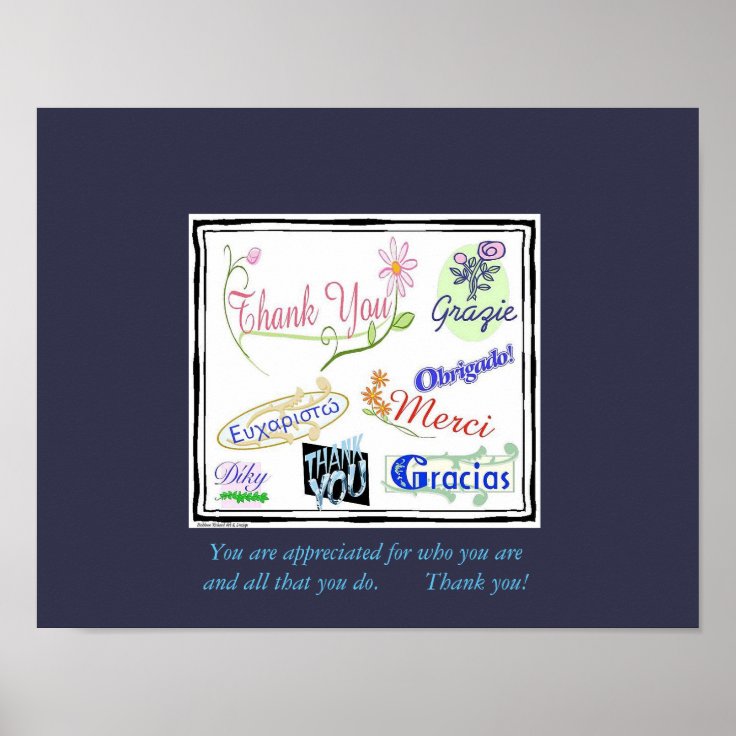 Appreciation & Thank You Poster | Zazzle