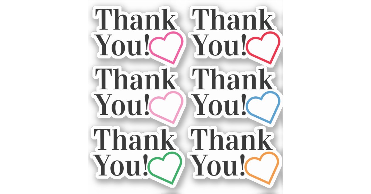 Appreciative "Thank You!" Stickers | Zazzle
