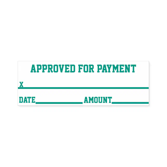 Approved For Payment Rubber Stamp | Zazzle