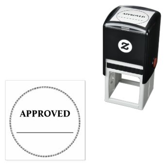 Approved round seal approval business docs self-inking stamp | Zazzle