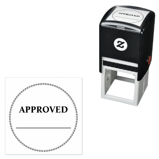 Approved round seal approval business docs self-inking stamp | Zazzle
