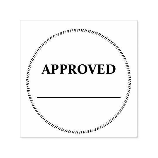 Approved round seal approval business docs self-inking stamp | Zazzle.com