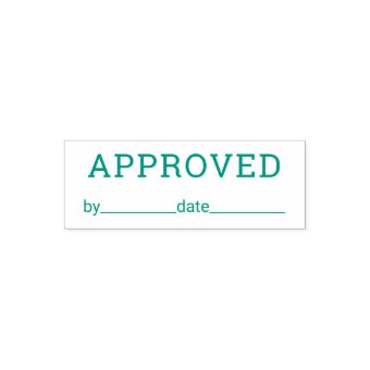 APPROVED Signature and Date Business Bookkeeping Self-inking Stamp | Zazzle