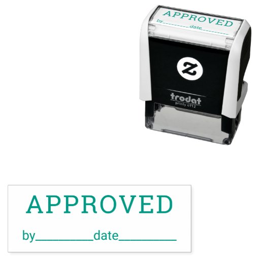 APPROVED Signature and Date Business Bookkeeping Self-inking Stamp | Zazzle