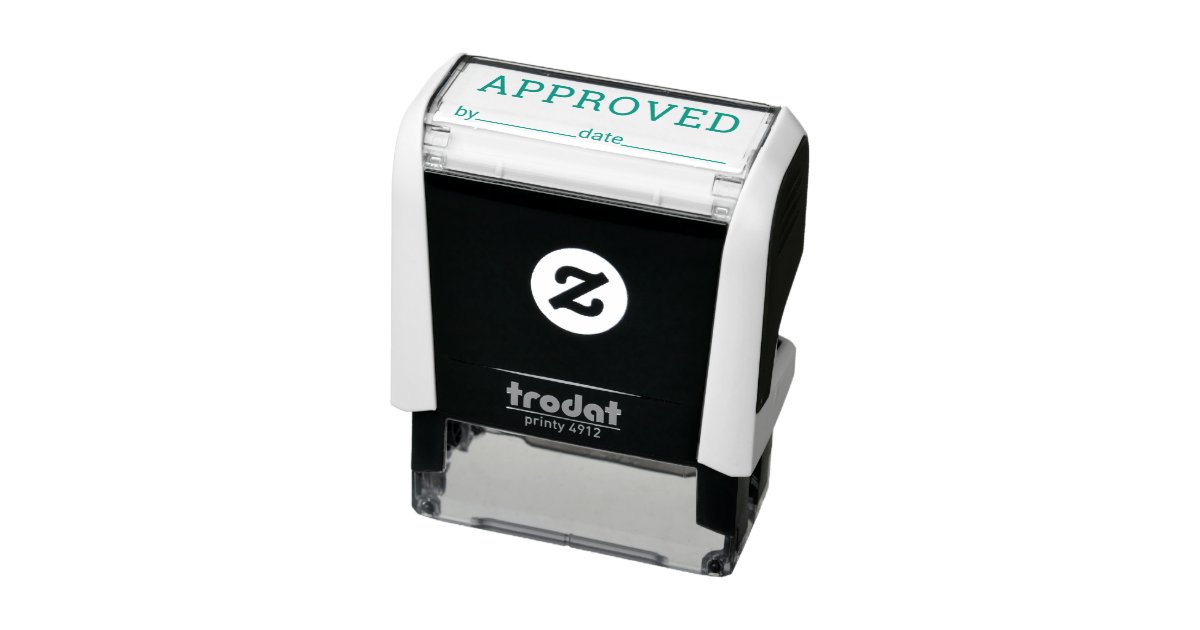 APPROVED Signature and Date Business Bookkeeping Self-inking Stamp | Zazzle