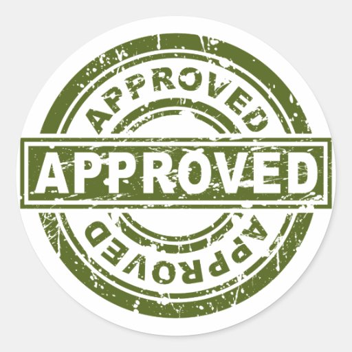 Approved Stamp Sticker | Zazzle