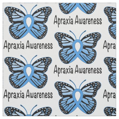 Apraxia Butterfly Awareness Ribbon Fabric | Zazzle