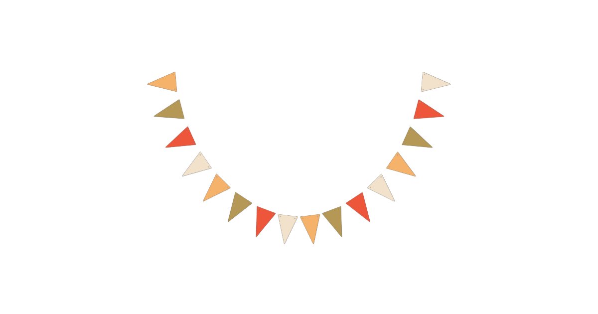 Apricot Orange Bunting Banner Flags | Zazzle