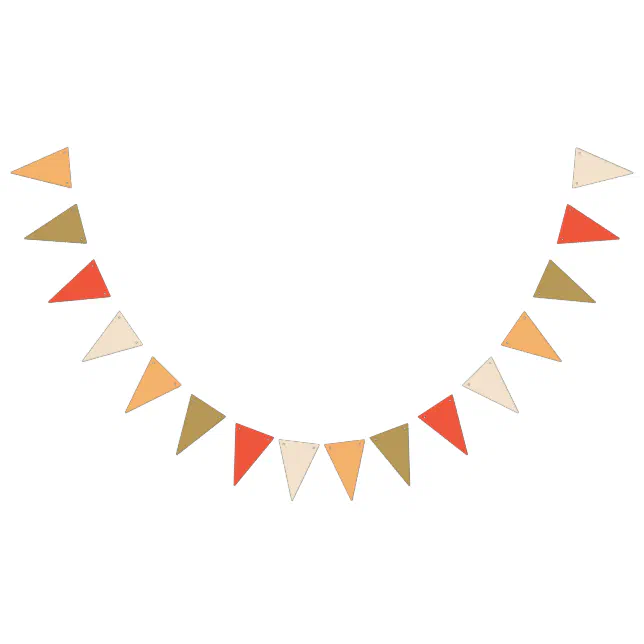 Apricot Orange Bunting Banner Flags | Zazzle