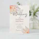Apricot watercolor floral wedding invitation | Zazzle
