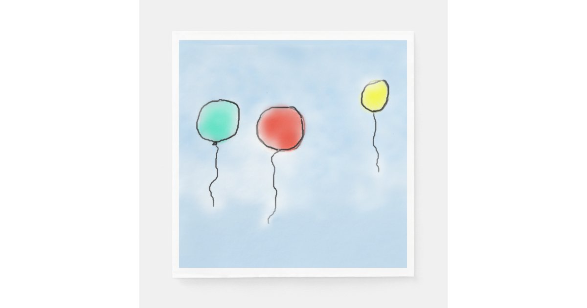 April Balloons Napkins | Zazzle