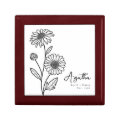 April Birth Month Flower Daisy Minimalist Gift Box | Zazzle