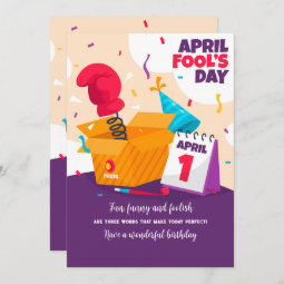 April Fool's Day Birthday Greeting Card | Zazzle