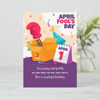 April Fool's Day Birthday Greeting Card | Zazzle
