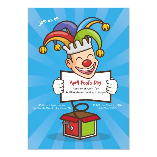 April Fool's Day Birthday Party Invitation | Zazzle.com