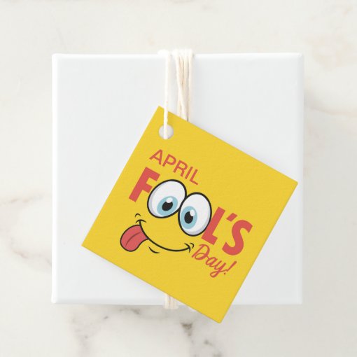 April Fool's Day Happy Funny Face | Holidays Favor Tags | Zazzle