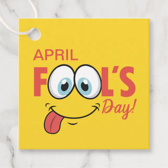 April Fool's Day Happy Funny Face | Holidays Favor Tags | Zazzle