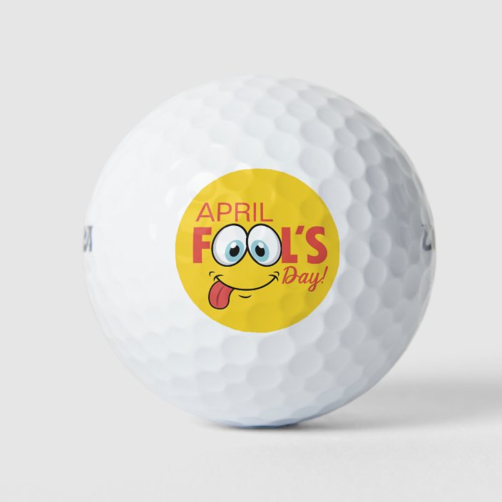 April Fool's Day Happy Funny Face | Holidays Golf Balls | Zazzle.com