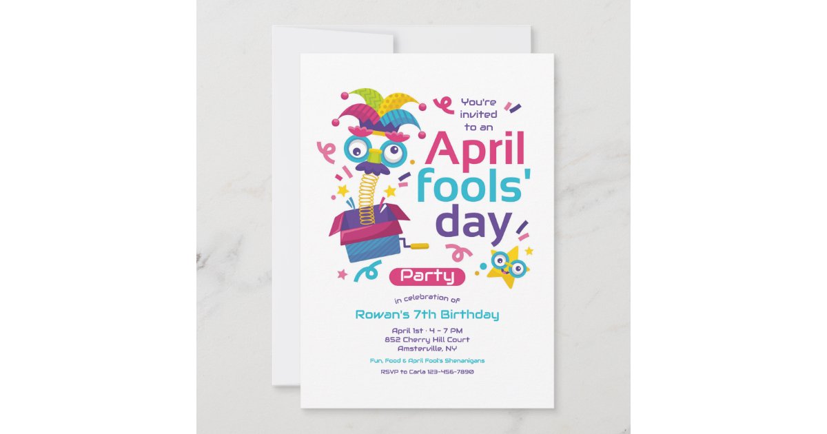 April Fool's Day Party Invitation | Zazzle