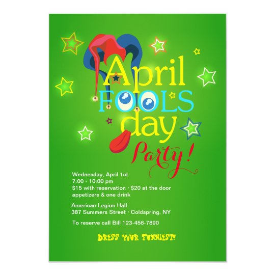 April Fools Day Party Invitation