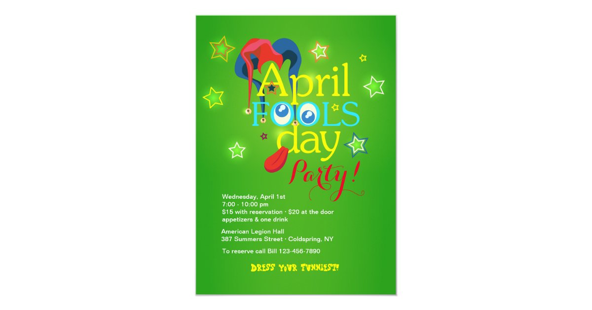 April Fools Day Party Invitation