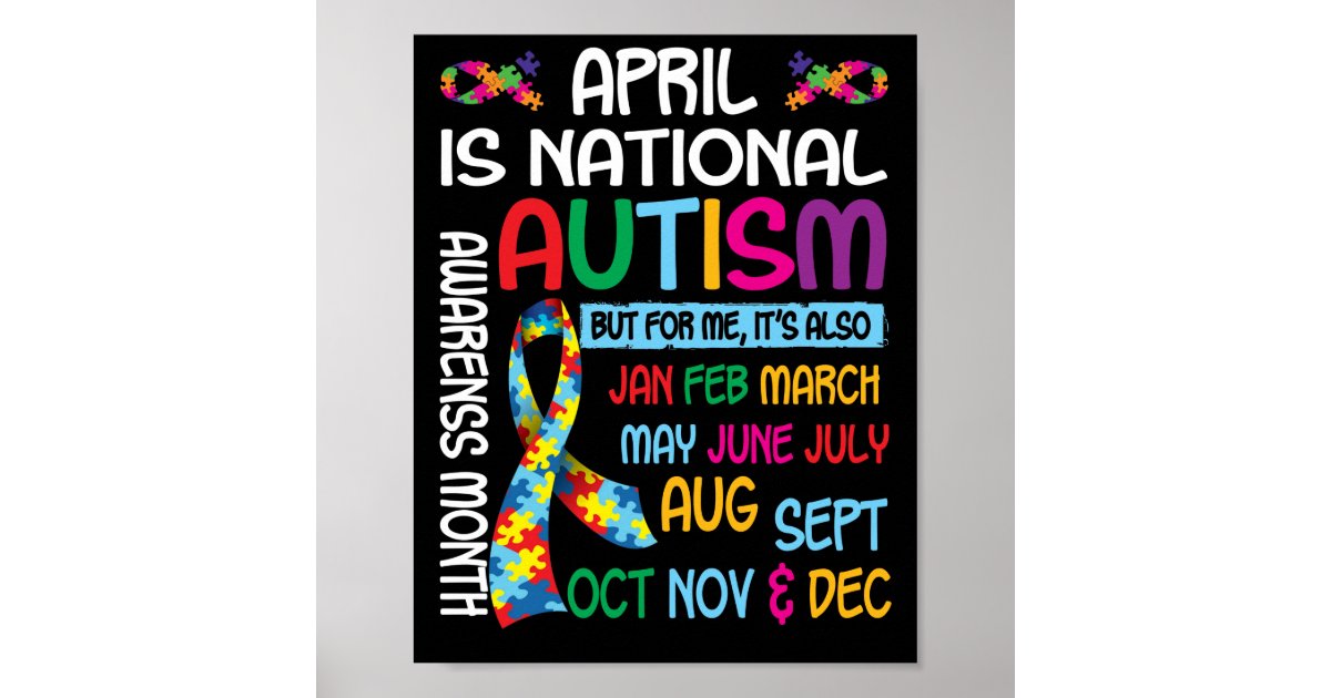 April is National Autism Awareness Month Poster | Zazzle