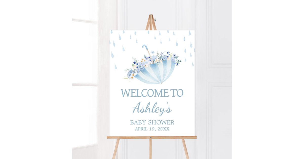 April Shower Bring May Flowers Baby Shower Welcome Poster | Zazzle
