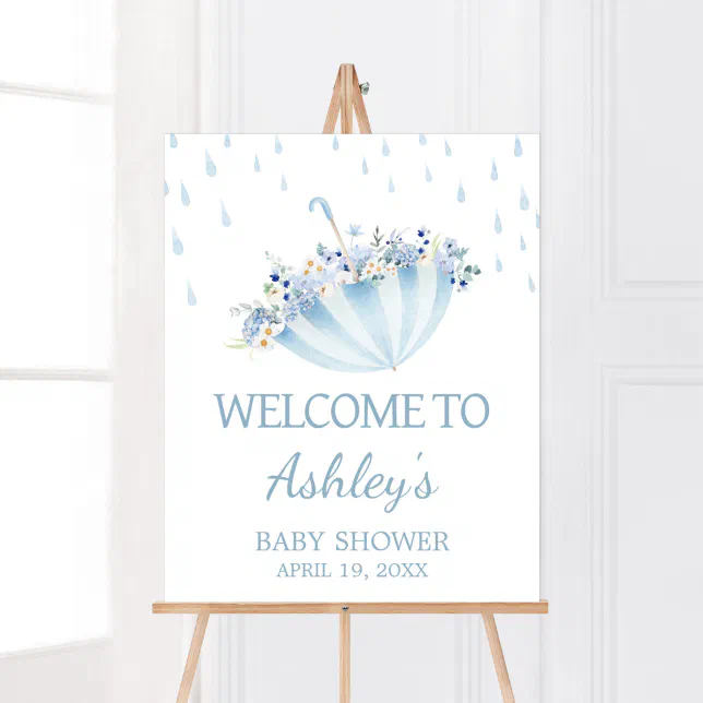 April Shower Bring May Flowers Baby Shower Welcome Poster | Zazzle