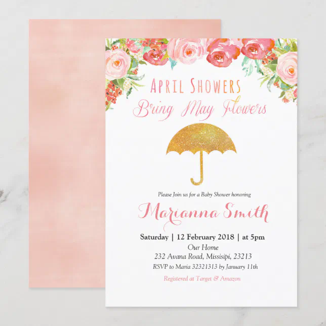 April Shower Bring May Flowers Invitation. Invitation | Zazzle