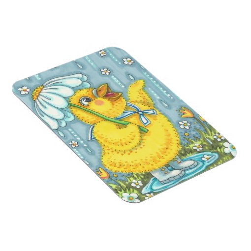 APRIL SHOWERS BRING MAY FLOWERS BABY CHICK MAGNET | Zazzle
