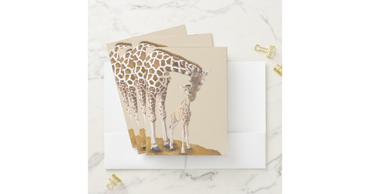 April The Giraffe Pocket Folder | Zazzle