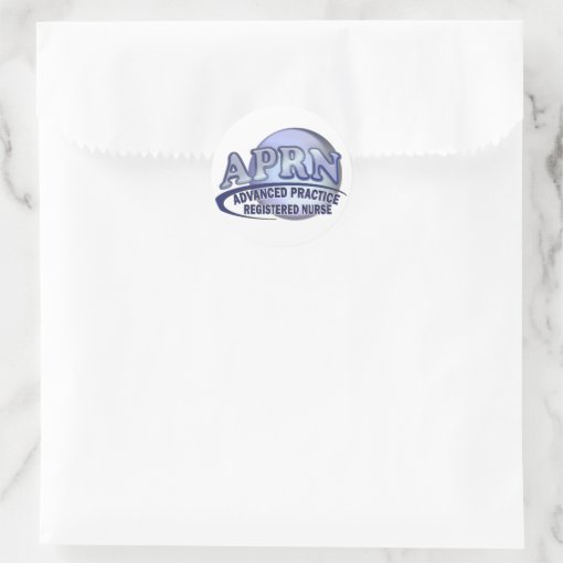 APRN LOGO Advanced Practice Registered NURSE Classic Round Sticker | Zazzle