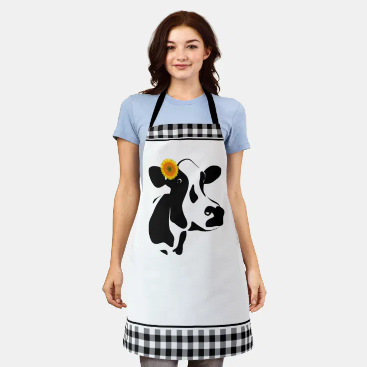 Apron-Farm Cow Apron | Zazzle