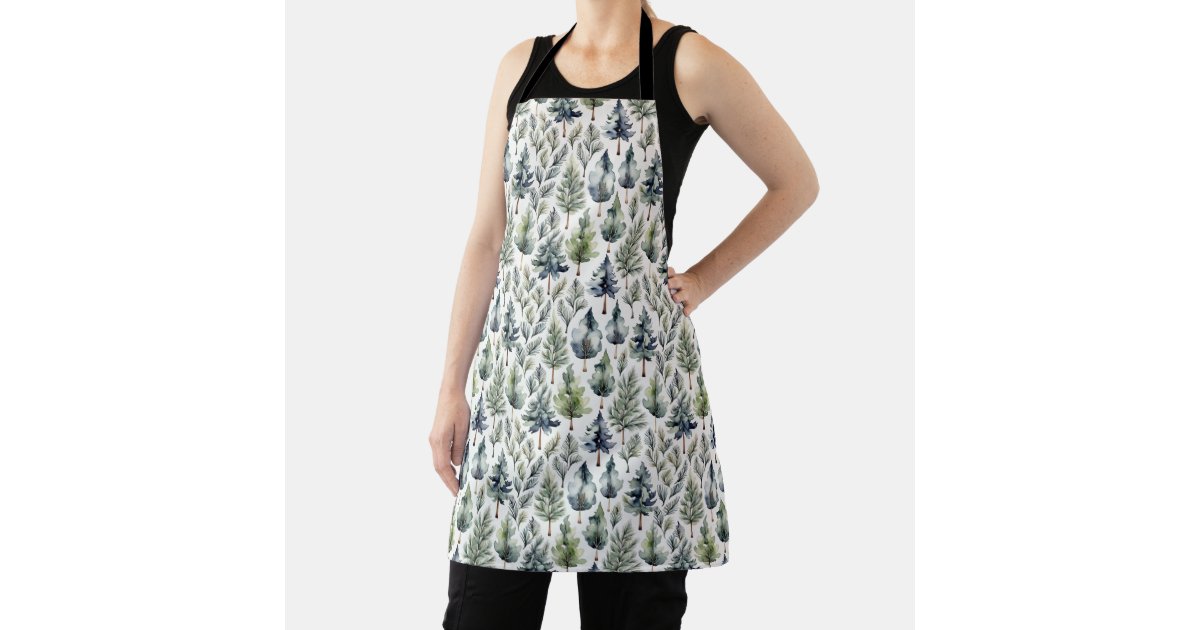 Apron with tree design | Zazzle