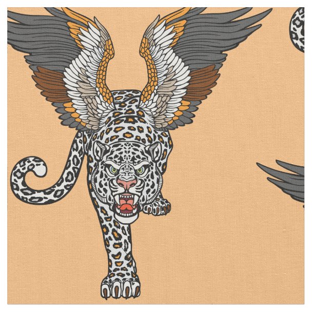 Snow Leopard Fabric | Zazzle