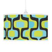 Aqua and Chartreuse Mid-Century Modern Pattern Ceiling Lamp | Zazzle