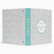 Aqua and Gray Quatrefoil Recipe 3 Ring Binder | Zazzle