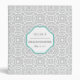Aqua and Gray Quatrefoil Recipe 3 Ring Binder | Zazzle