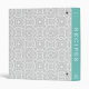 Aqua and Gray Quatrefoil Recipe 3 Ring Binder | Zazzle