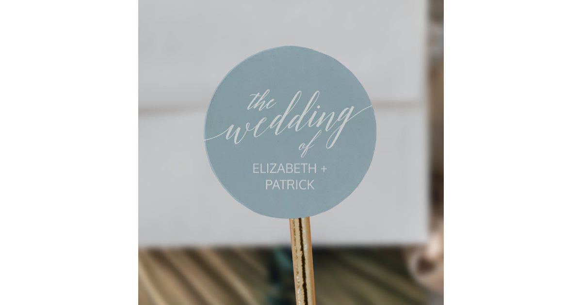 Aqua Beach Coordinate Wedding Envelope Seals | Zazzle