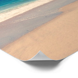Aqua Beach Scene Poster | Zazzle