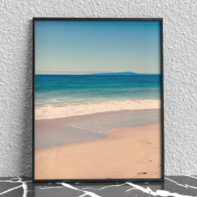 Aqua Beach Scene Poster | Zazzle