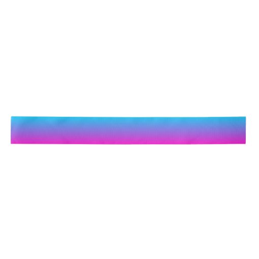 Aqua Blue and Neon Pink Ombre Satin Ribbon | Zazzle