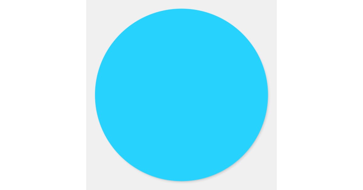 Aqua Blue Classic Round Sticker | Zazzle