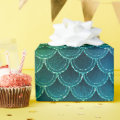 Aqua Blue Green Mermaid Scales Wrapping Paper | Zazzle