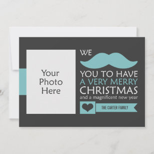 Mustache Christmas Cards | Zazzle - 100% Satisfaction Guaranteed!