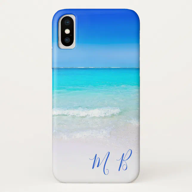 Aqua Blue Ocean Sea Sky Vacation Travel Case-Mate iPhone Case | Zazzle