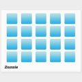 Aqua Blue Ombre Square Sticker | Zazzle